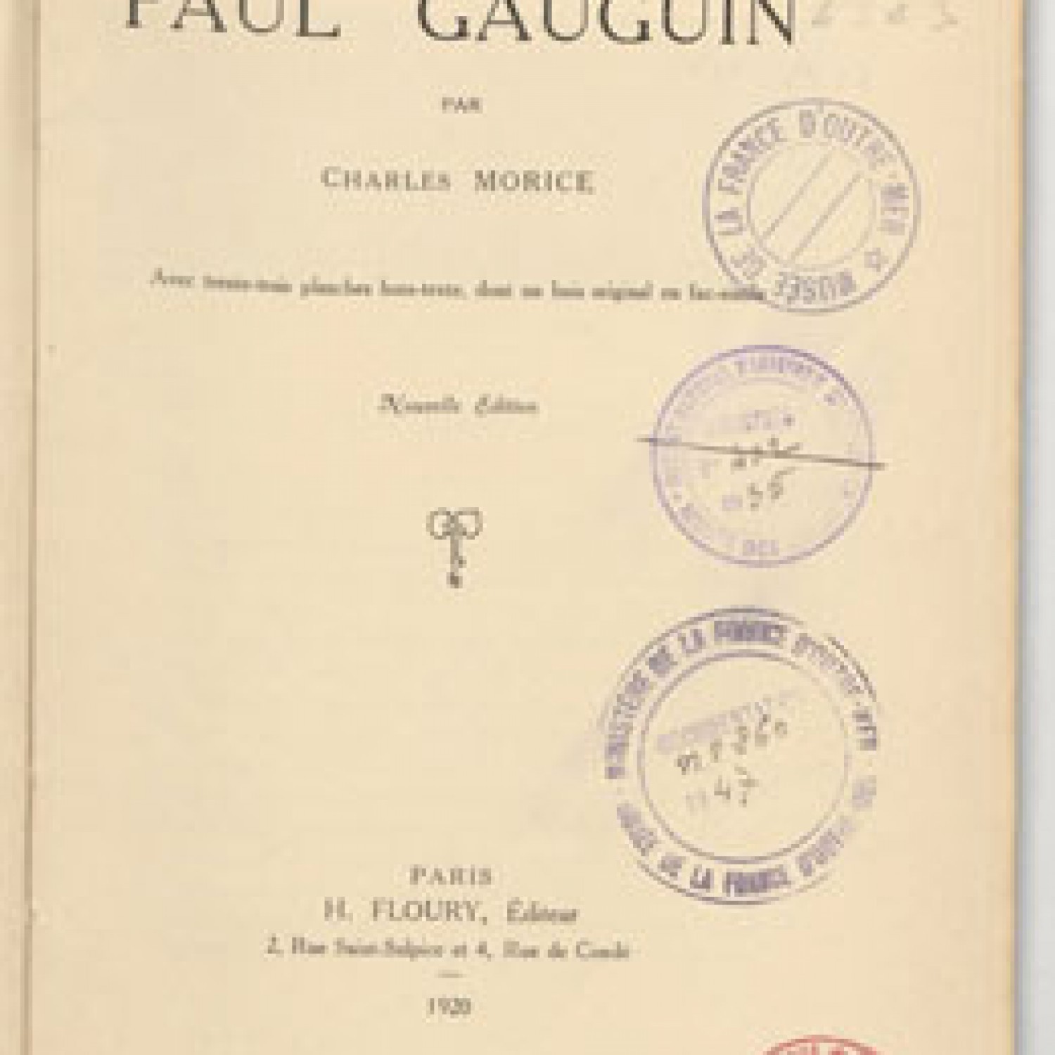 Paul Gauguin par Charles Morice (1920) - Médiathèque Historique de ...